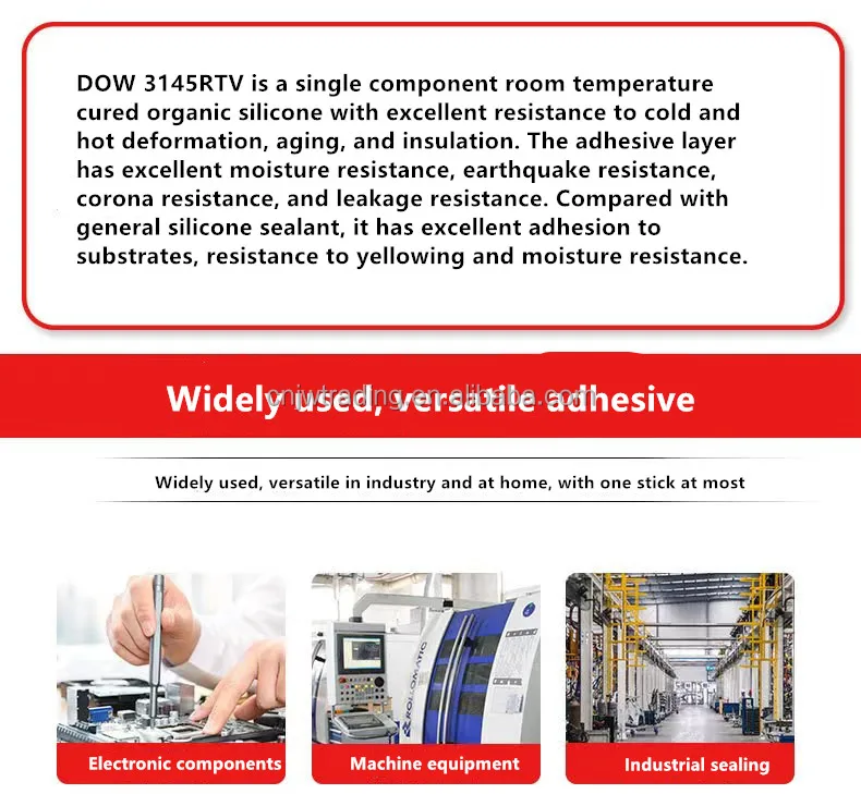 DOWSIL 3145 RTV Silicone Sealant - Versatile & Flame Retardant