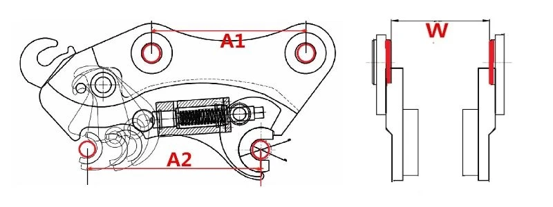 PC200 Hydraulic MECHANICAL Double-Locking Quick Hitch
