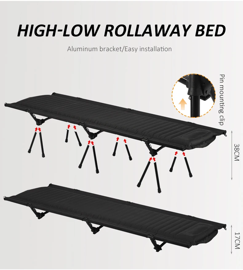 Ultralight Compact Inflatable Air Bed Tent Adjustable Height Sleeping ...