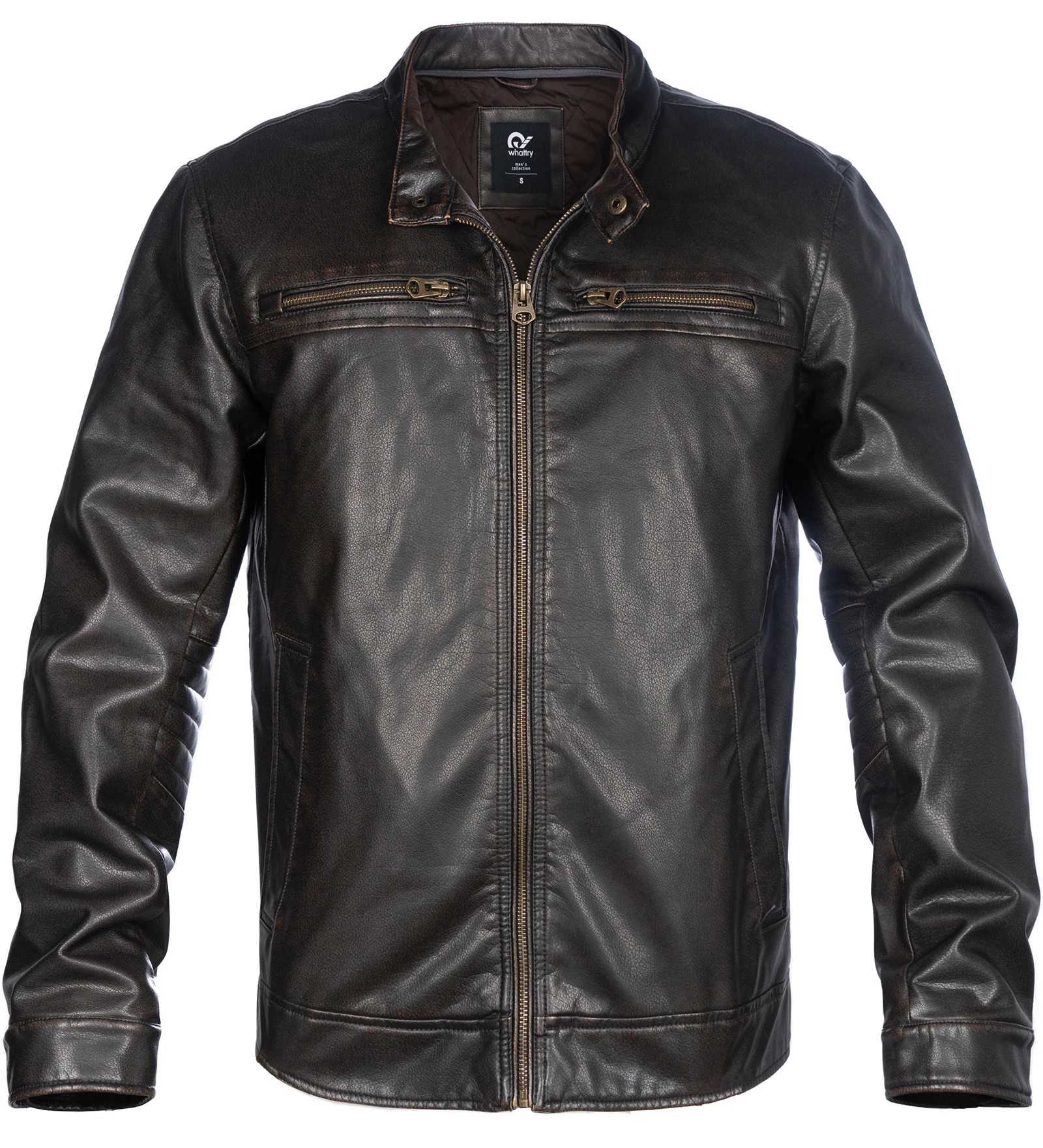 Winter Men's Pu Leather Motorcycle Jacket With Hat Windproof - Buy ...