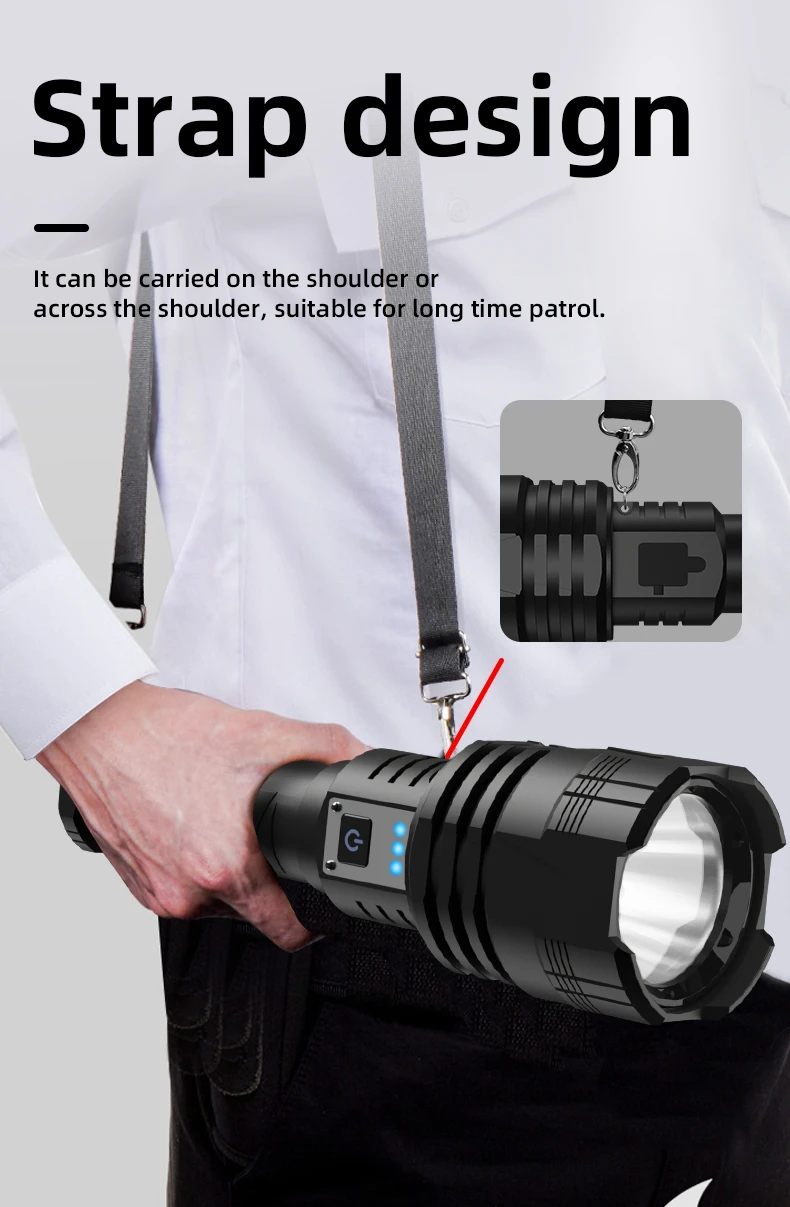 Powerful Spotlight Heavy Duty Torch 2KM Long Range Beam High Power ...