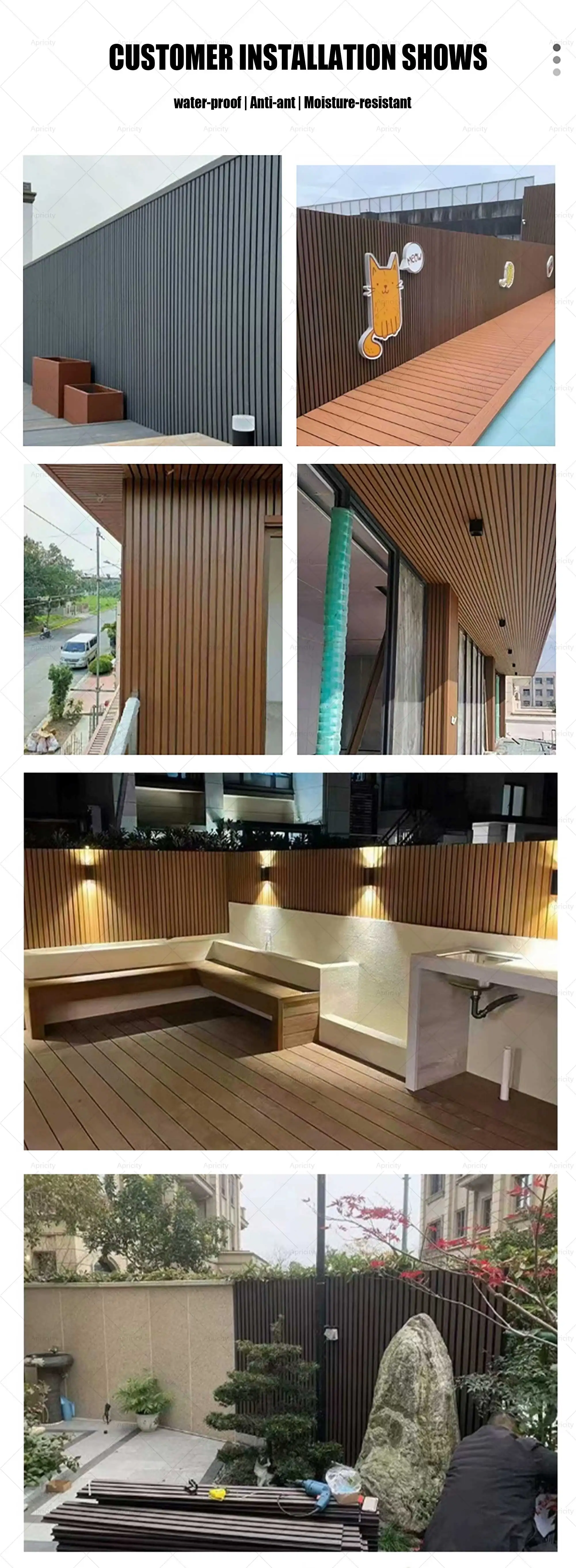 Outdoor Wall Cladding Wpc Slat Wall Panel Wpc Wall Panel Cladding - Buy ...
