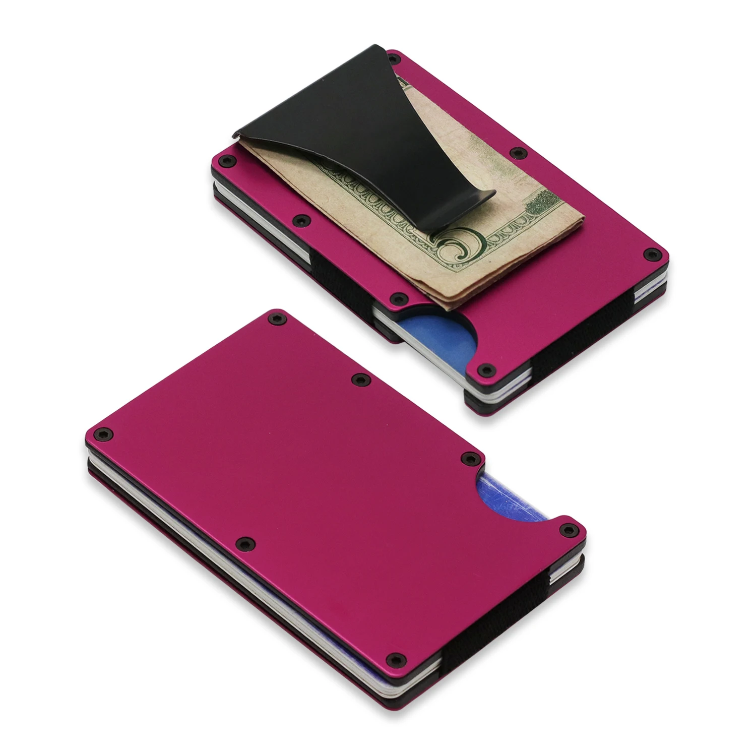 Slim Pocket Aluminum Metal Card Holder Blocking Rfid Credit Card Holder ...