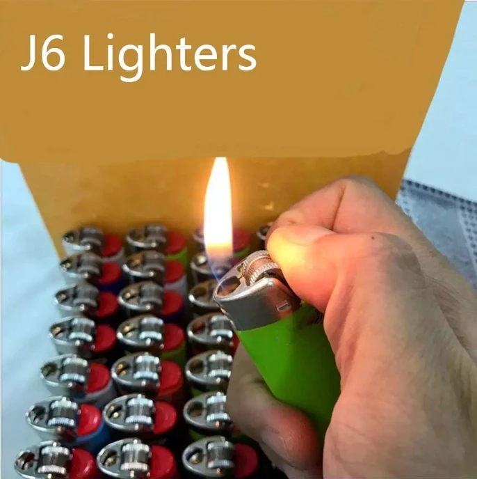 Classic Big Lighter Tray of 50 Pack J6 Mini and Maxi Plastic Lighters ...