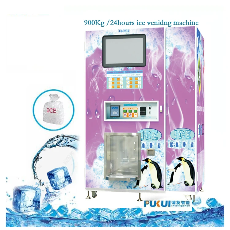 3 Ton Outdoor Ice Vending Machine - Auto Bagging & More