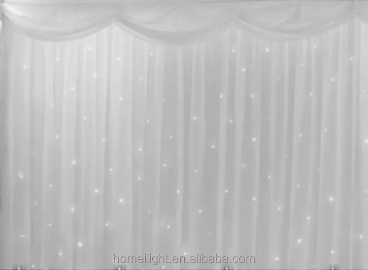 HOMEI White Color LED Curtain Wedding Party Live Background Curtain LED ...