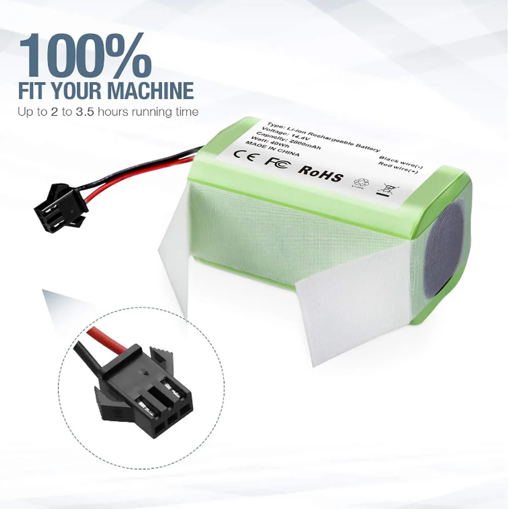 Original Quality 14.4V 2600mah 18650 Battery Pack for Robot Vacuum Cleaners