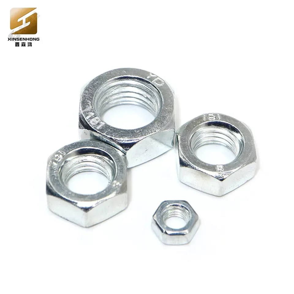 Din934 Carbon Steel Grade 8/10 M8-m64 Hex Nuts Metric Threads Hex Head ...