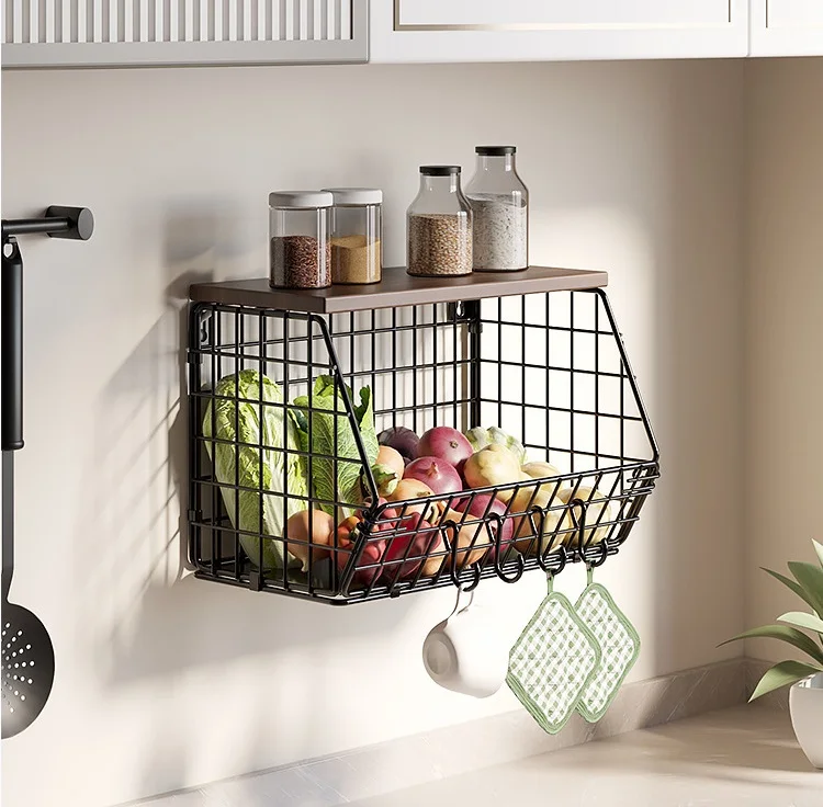 Stackable Wall-mounted Tiered Kitchen Organizers And Storage Fruit ...
