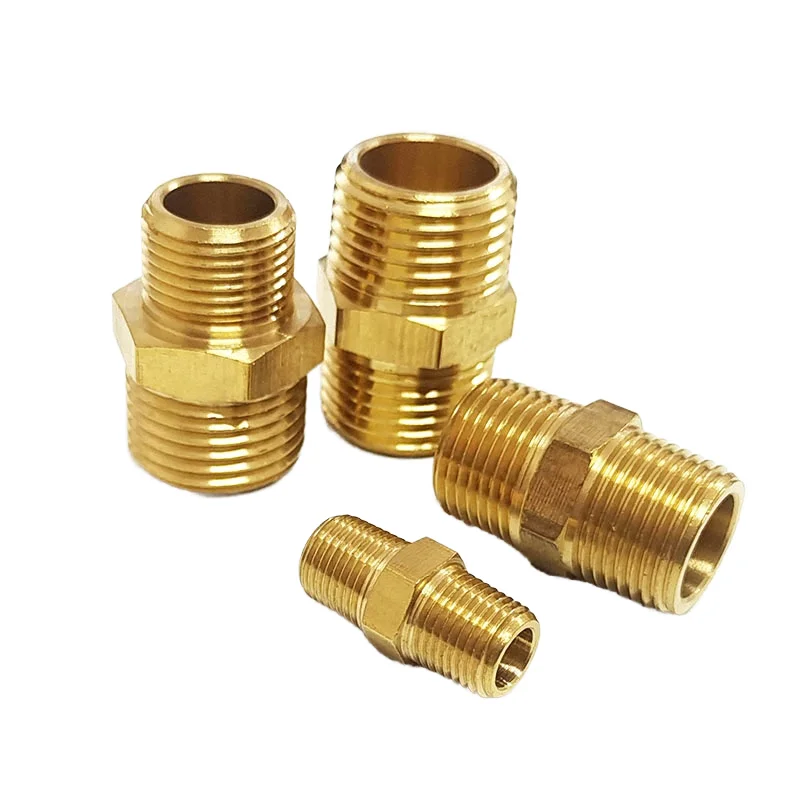 1/4NPT Thread Forged Casting Copper Male Nipple Couplings Smooth ...