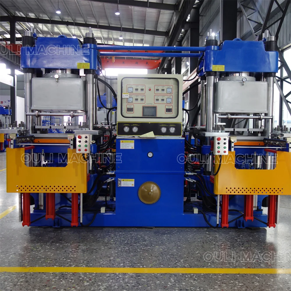 100t Hydraulic Flat Plate Rubber Vulcanizing/2 Rt Rubber Molding Press ...