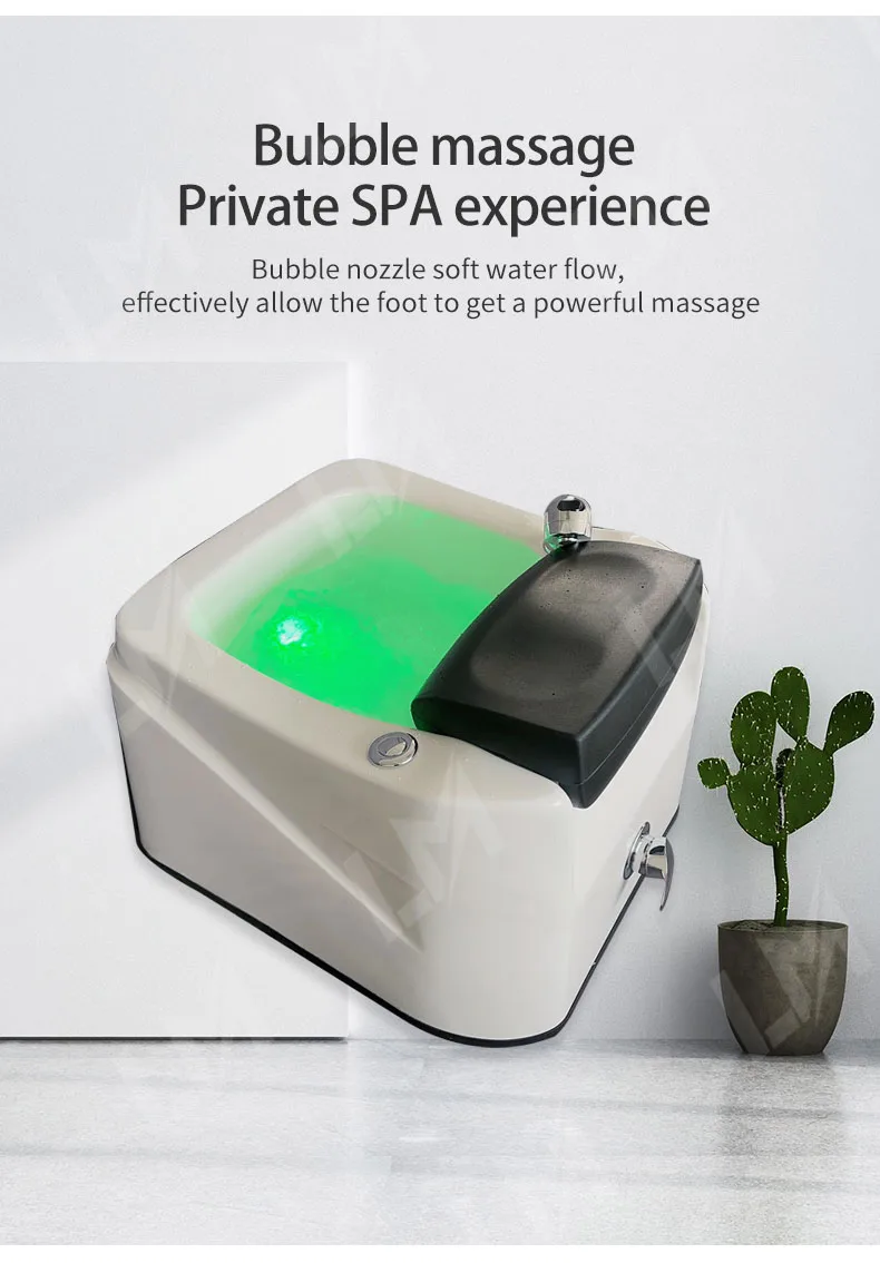 Beauty Salon Indoor Portable Acrylic Foot Bath Tub Pedicure Basin Foot ...