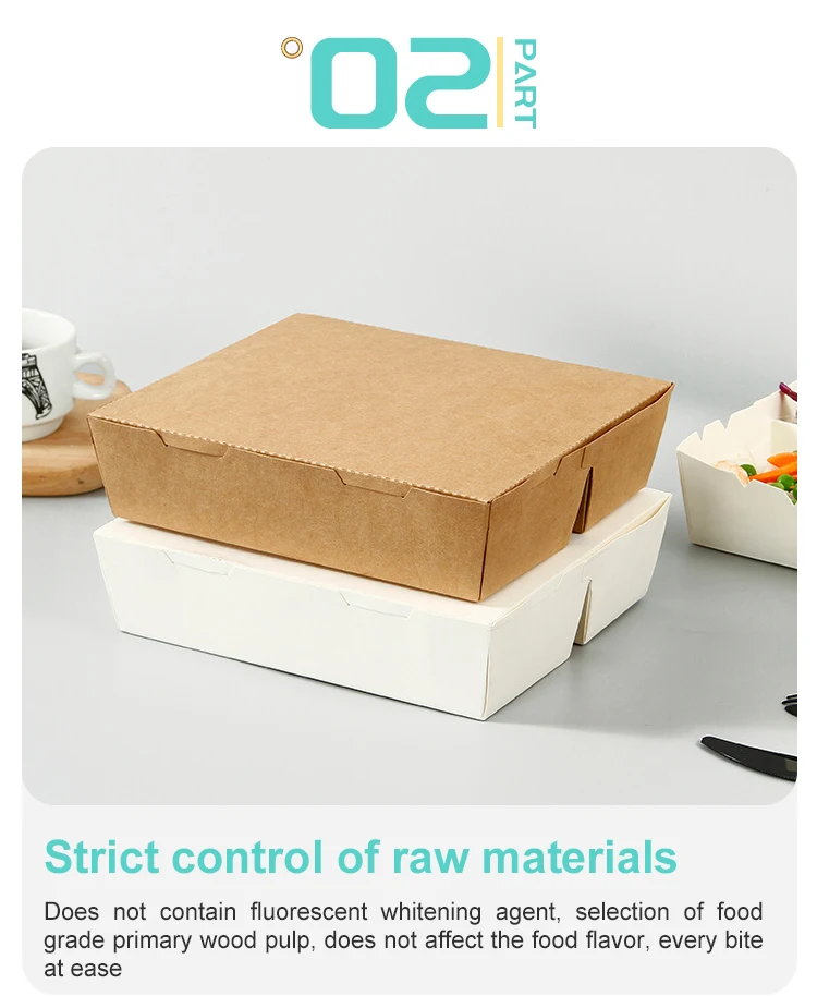 Take Away Paper Food Packages Kraft Food Cardboard Box Container Take ...