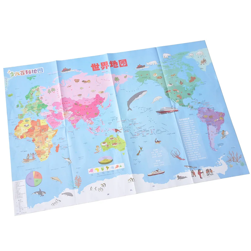 Wholesale Customized Exquisite Detailed World Map for Children's ...