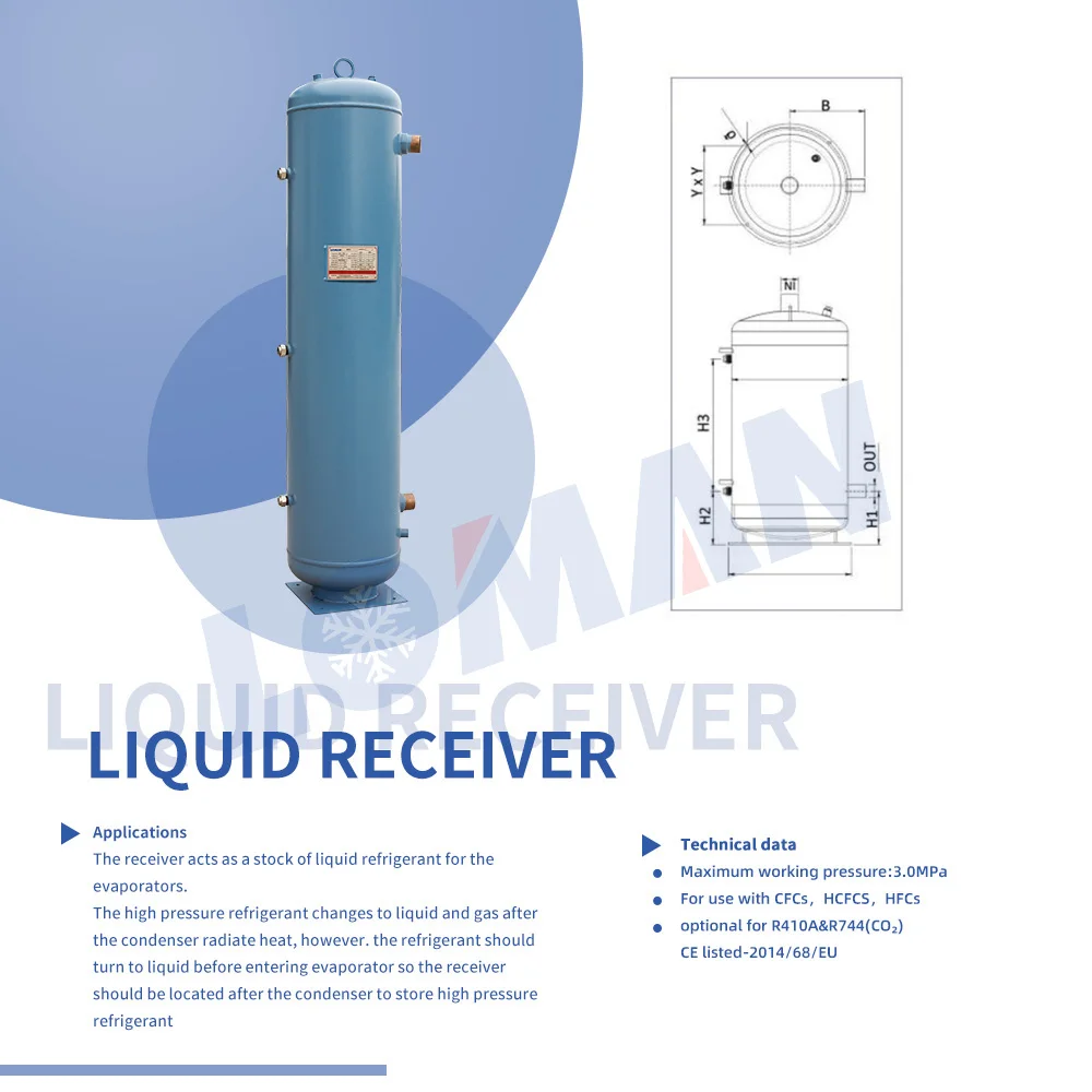 Loman Compressor Refrigeration Unit Refrigerant Vertical Liquid Line ...