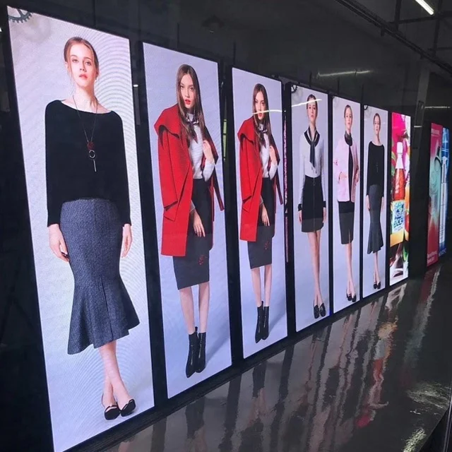 Indoor Poster LED Display Stand Mirror LED Screen Advertising