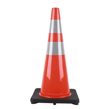 Multi Functional Black Base Traffic Cone Manufacturers Flexible Pvc ...