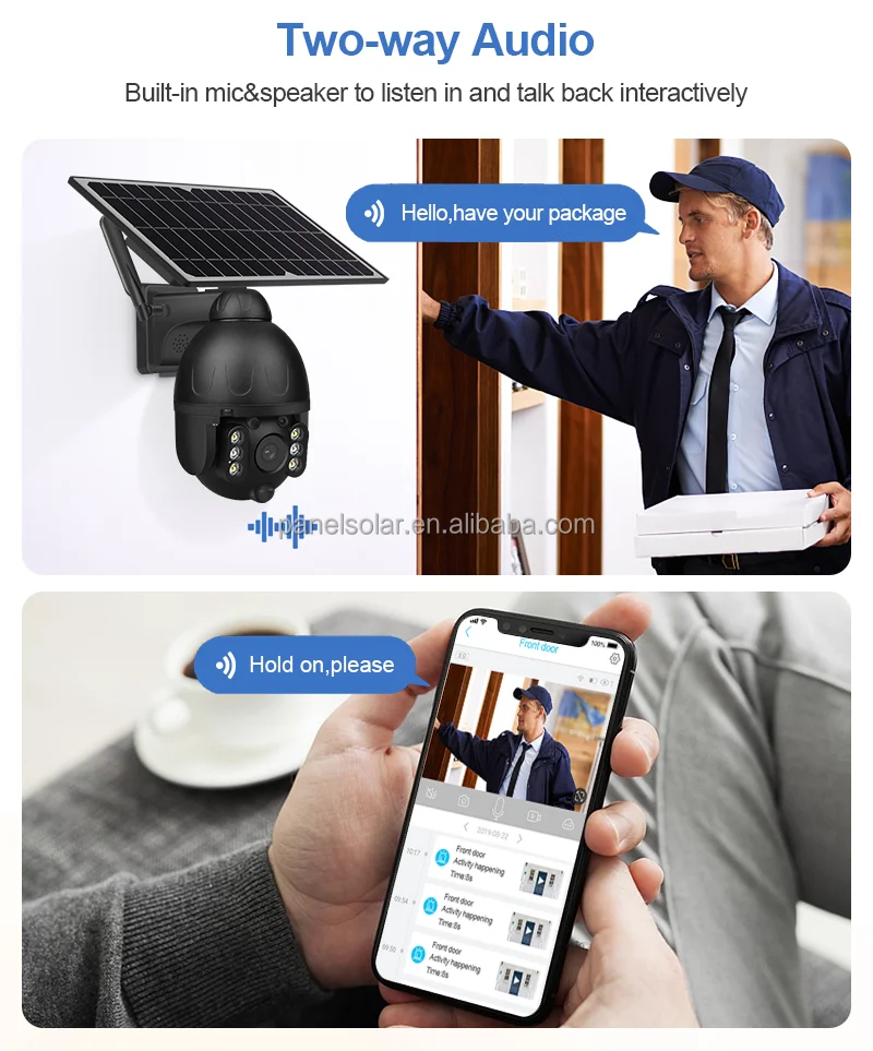 Hd 1080p Solar Camera,Pir Battery Security Wireless Wifi 4g Camera Cctv ...