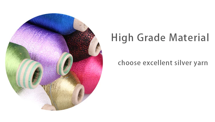 Zilver Haakgaren - High Tenacity Metallic Yarn for Embroidery