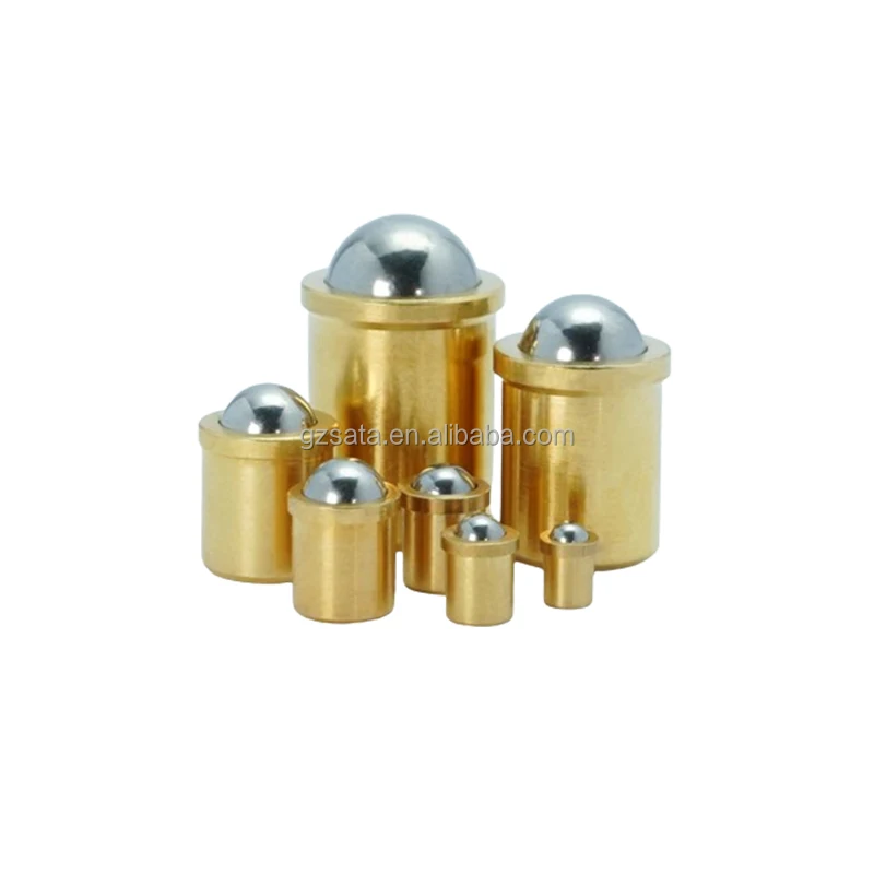 Brass Spring Plungers with Stainless Steel Ball - D3X4 to D12X16