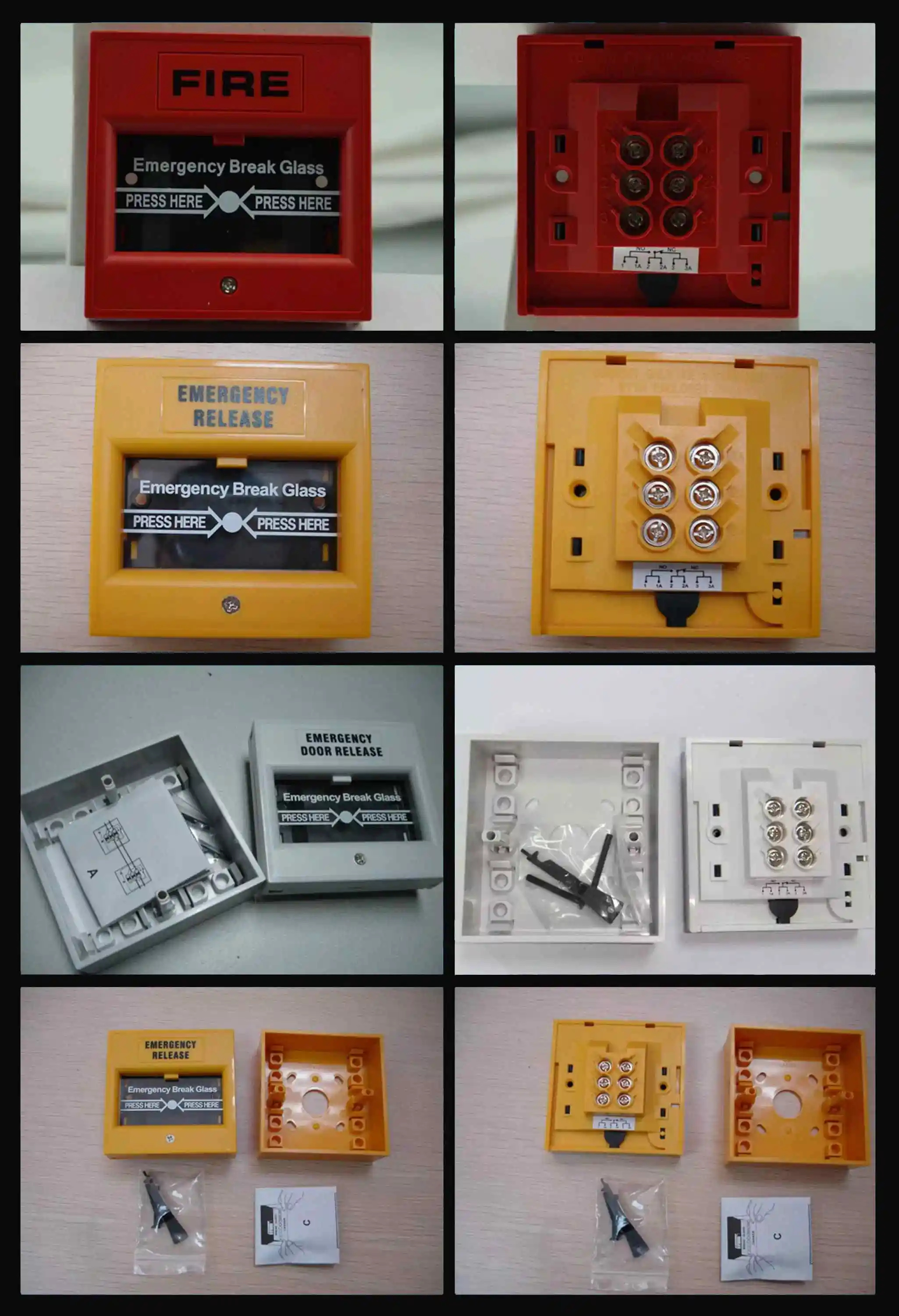 Emergency Break Glass Exit Release For Automatic Fire Alarm System ...