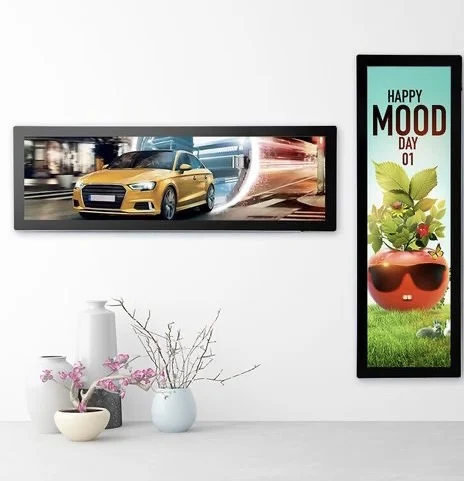 Lcd Strip Advertising Machine 57 Inch Business Super Android Wall ...