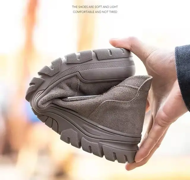 Men Safety Shoes Steel Toe Work Boots Indestructible Non-slip Puncture ...