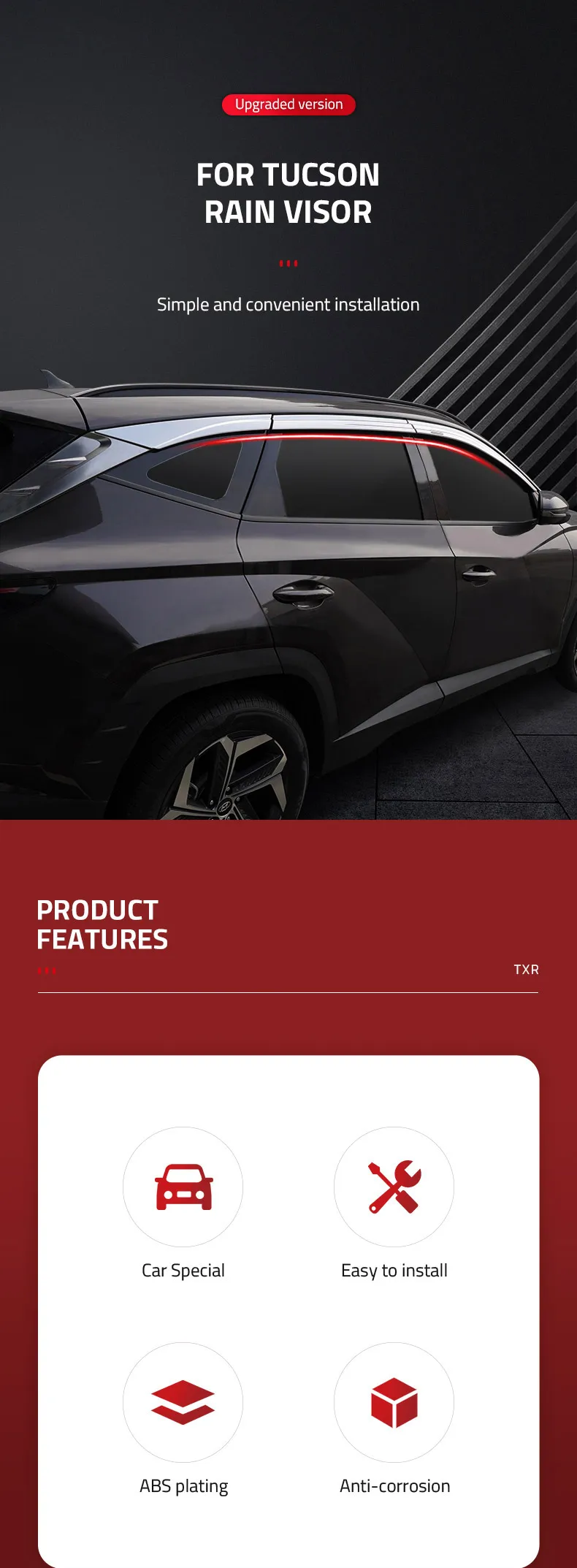 Door Visor Wind Side Window Deflectors Outside Mount Ventvisor Sun Rain ...