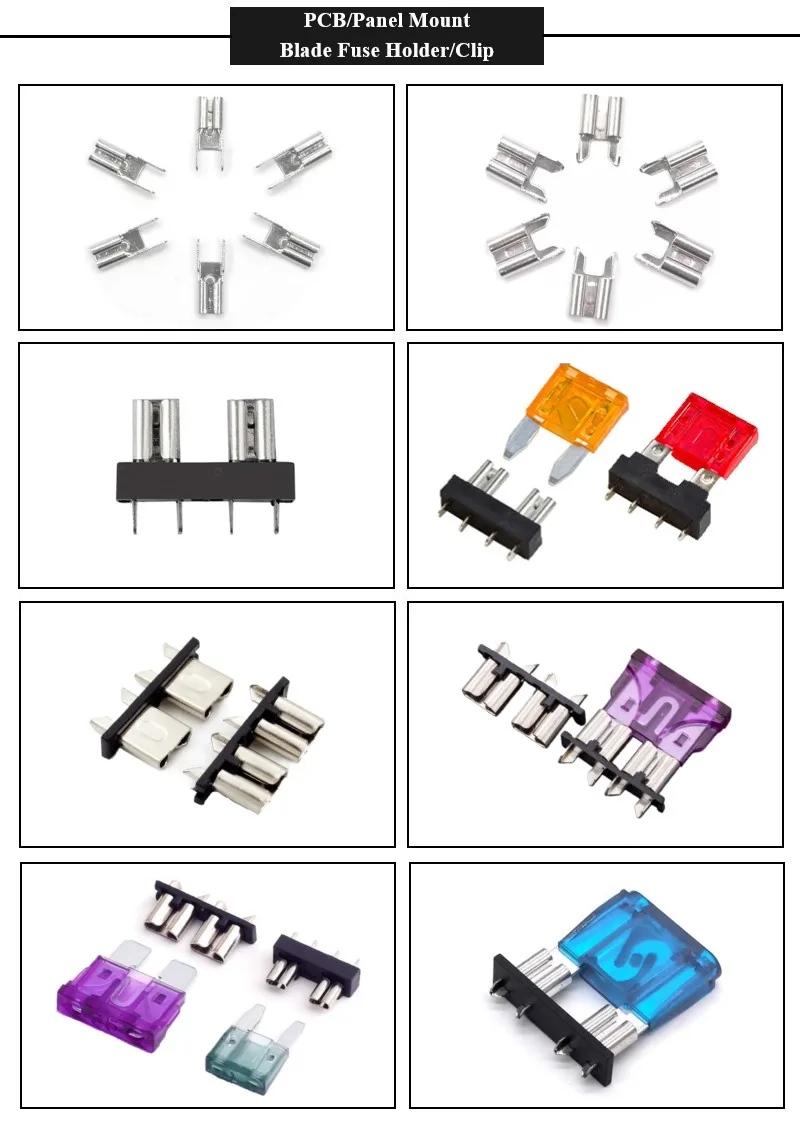 Car Blade Fuse Holder PCB Solder Panel Mount Auto Fuse Base