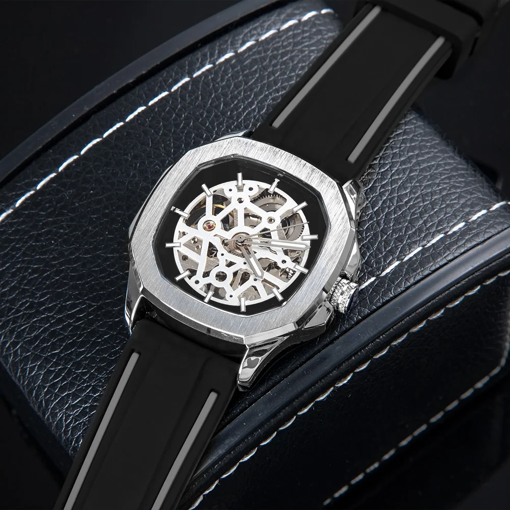 OEM Luxury Classic Mechanical Transparent Watches for Men