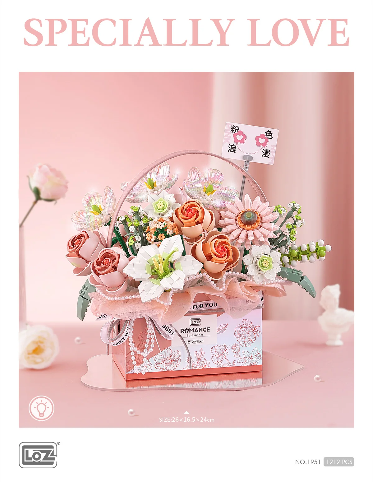 LOZ Mini Building Block Sets Educational DIY Floriculture Brick Kit ...