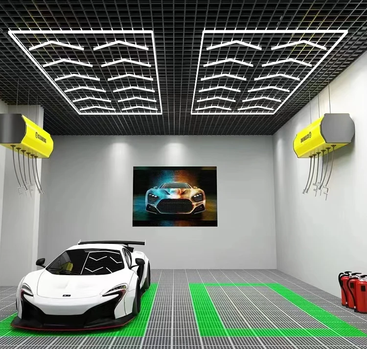 Car Wash Working Lights Inspection Detailing Honeycomb Hexagonal ...