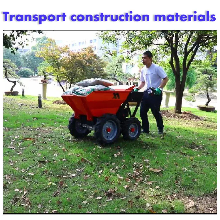 Four Wheels 500kg Wheeled Power Wheel Barrow - High Efficiency