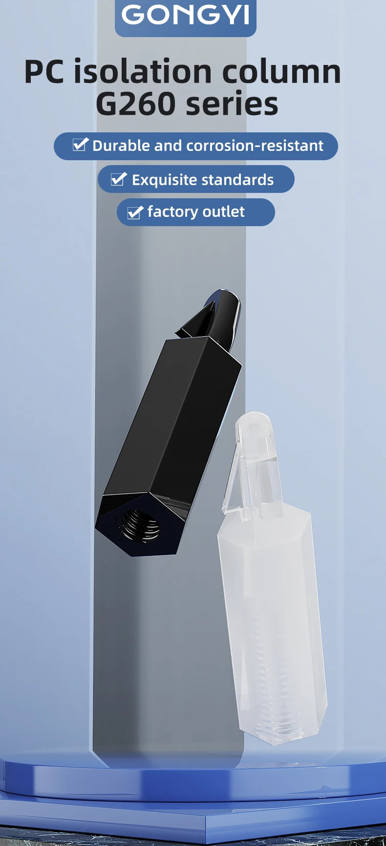 M4 Internal Thread Nylon Hexagonal Isolation Column Push-in Pcb ...