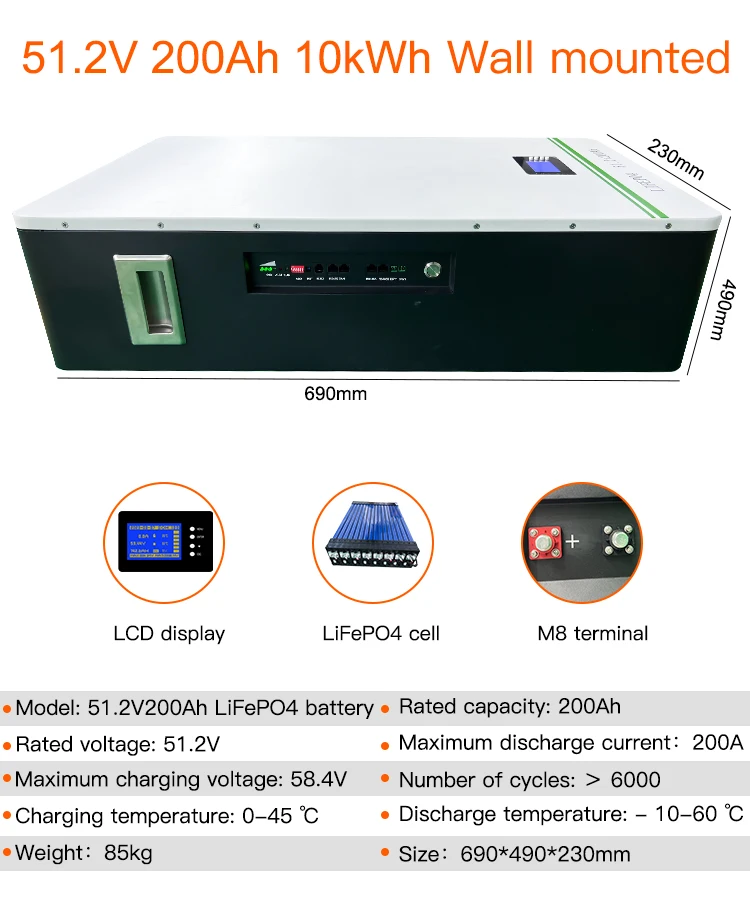 Household Energy Storage High-capacity Lithium Battery 10 Kwh 51.2 ...