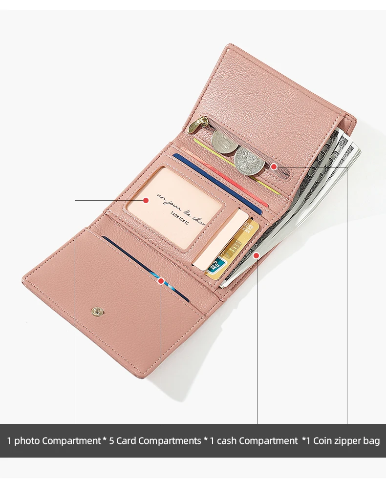 TAOMICMIC Ladies' Three Fold Short Small Wallet New Fashion Lovely ...