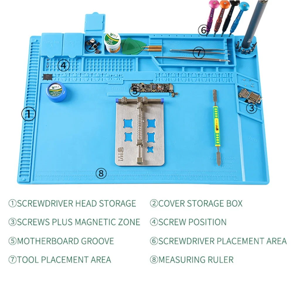 Custom With Magnetic Work Esd Mat Non-slip Silicone Maintenance ...