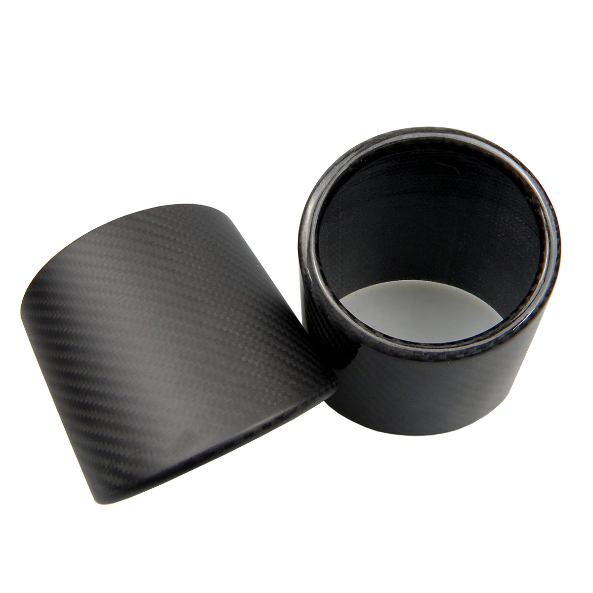 Customized Oval Exhaust Tip Covers - Carbon Fiber Style
