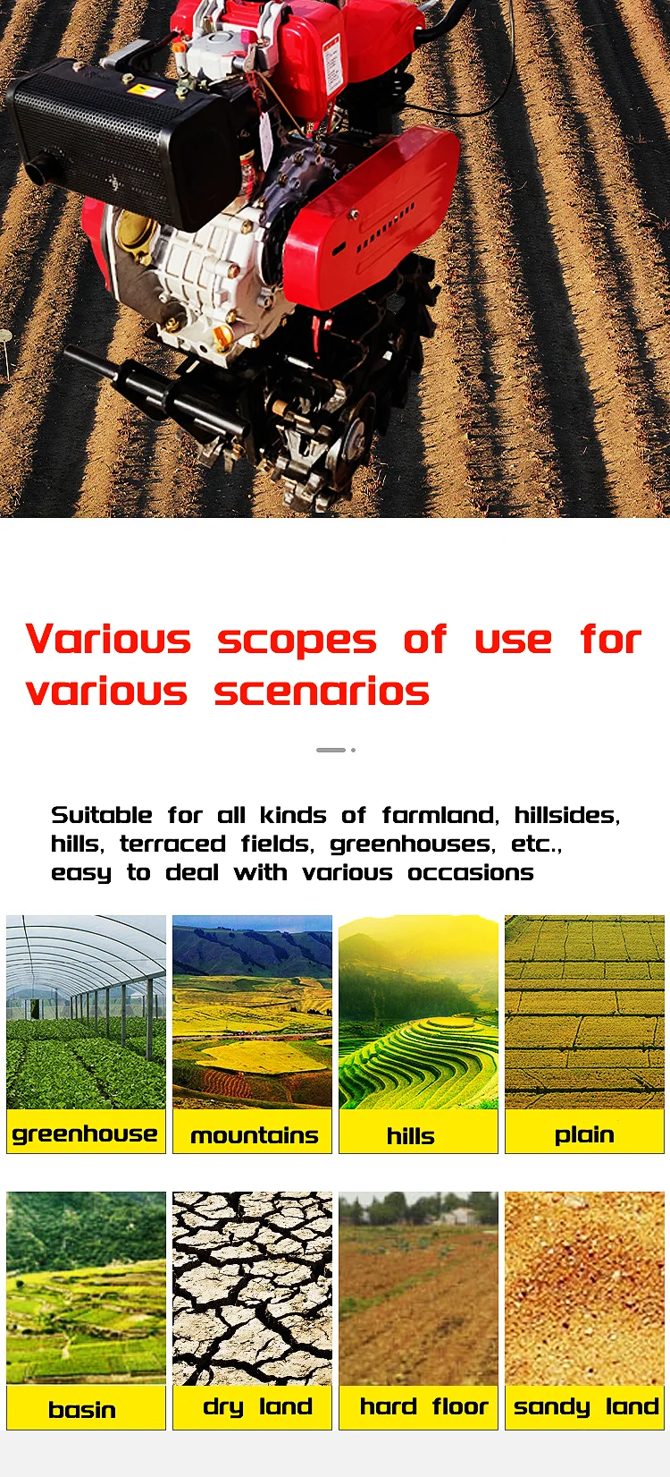 Mini Land Cultivation Machine - High Productivity Tiller