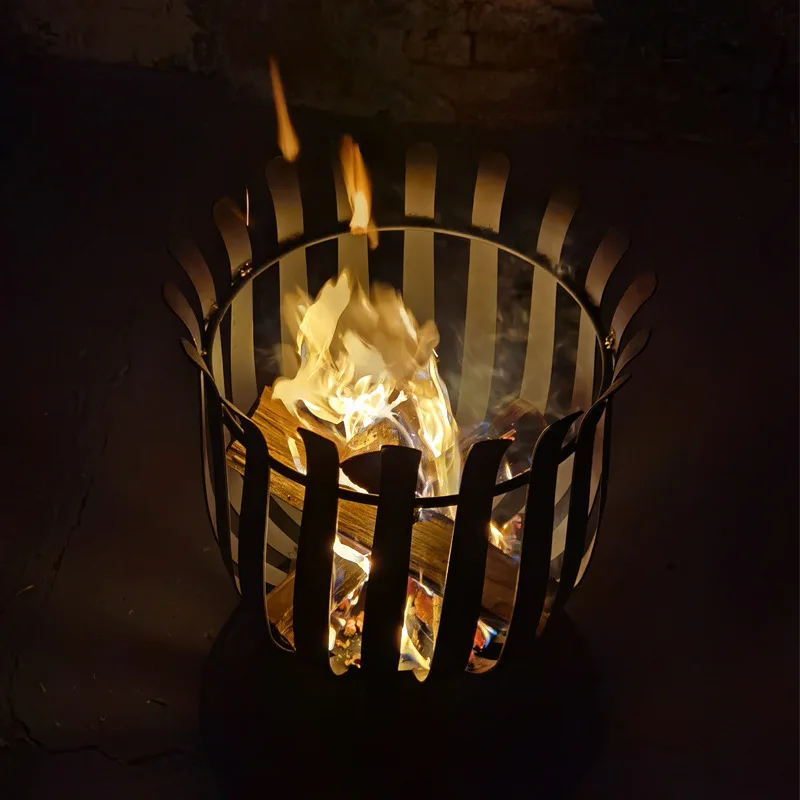 fire pit table outdoor wood fire place fire basket brazier outdoor ...