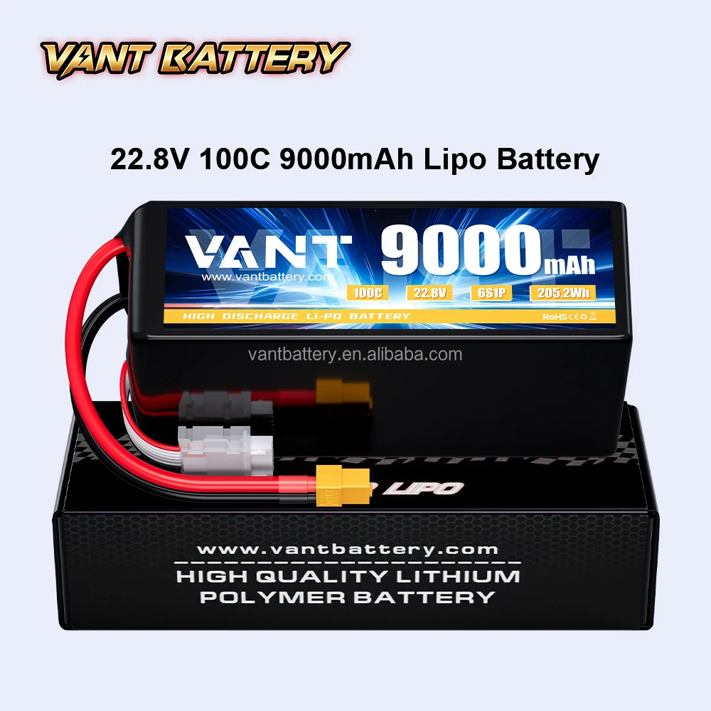 VANT NEW UAV High Voltage HV Drone Battery 22.8V 6S 9000mAh RC Lipo ...