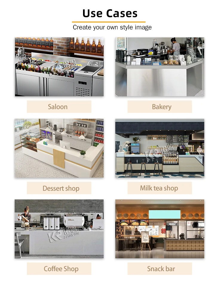 2025 1.8m Milktea Bar Counter Bubble Tea Counter Bar Equipment