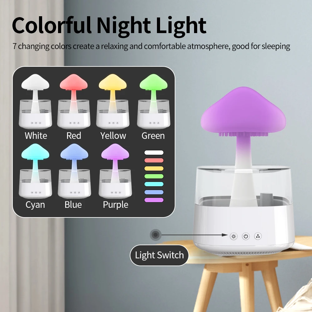 Oem New Updated Model 2024 Rain Drop Humidifier Essential Oil Diffuser ...