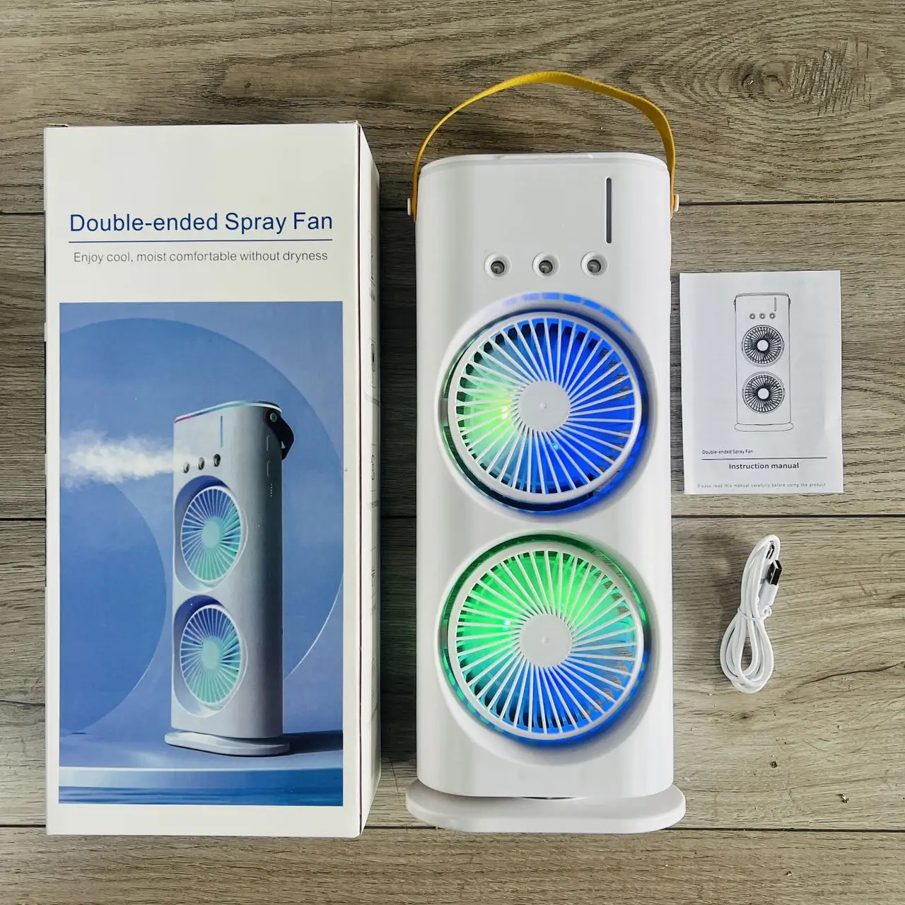 Portable Automatic Rotating Table Mini Evaporative Air Cooler Usb ...