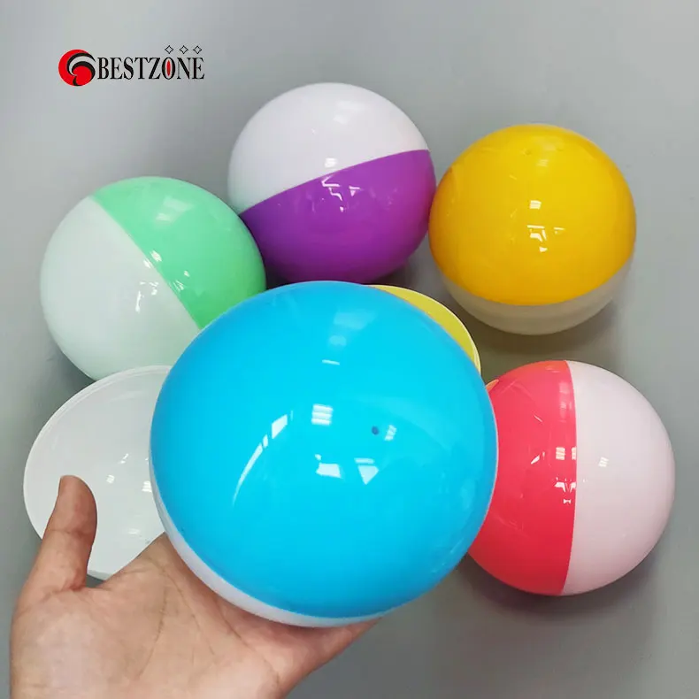 20cm Big Plastic Ball Empty Toy Capsules Half Colored Half Clear Plastic Vending Capsules ...