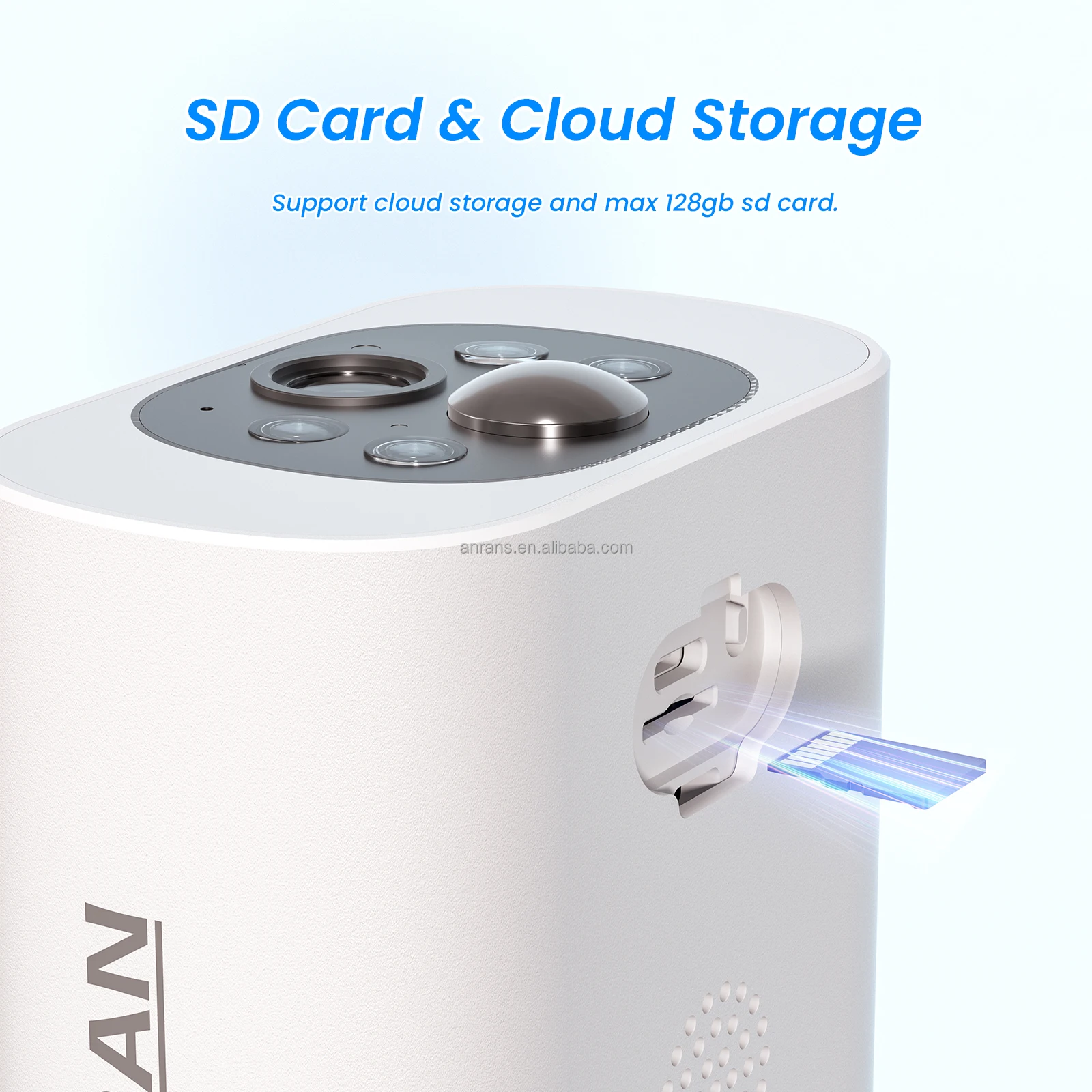 Anran Newest 3mp Outdoor Embedded Solar Panel 2k Full Hd Spotlight ...