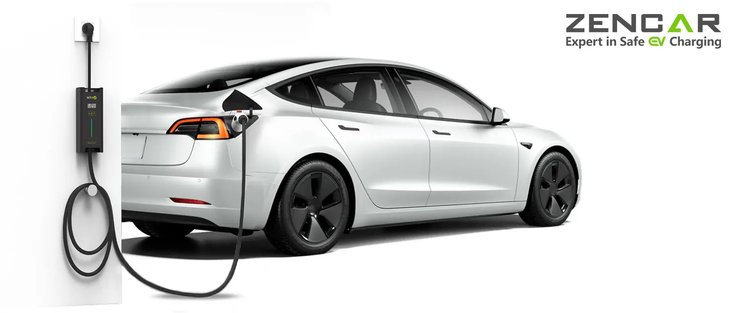 Portable Ev Charger Zencar Evse 32a 7.2kw Ev Charging Station Type 2 To ...