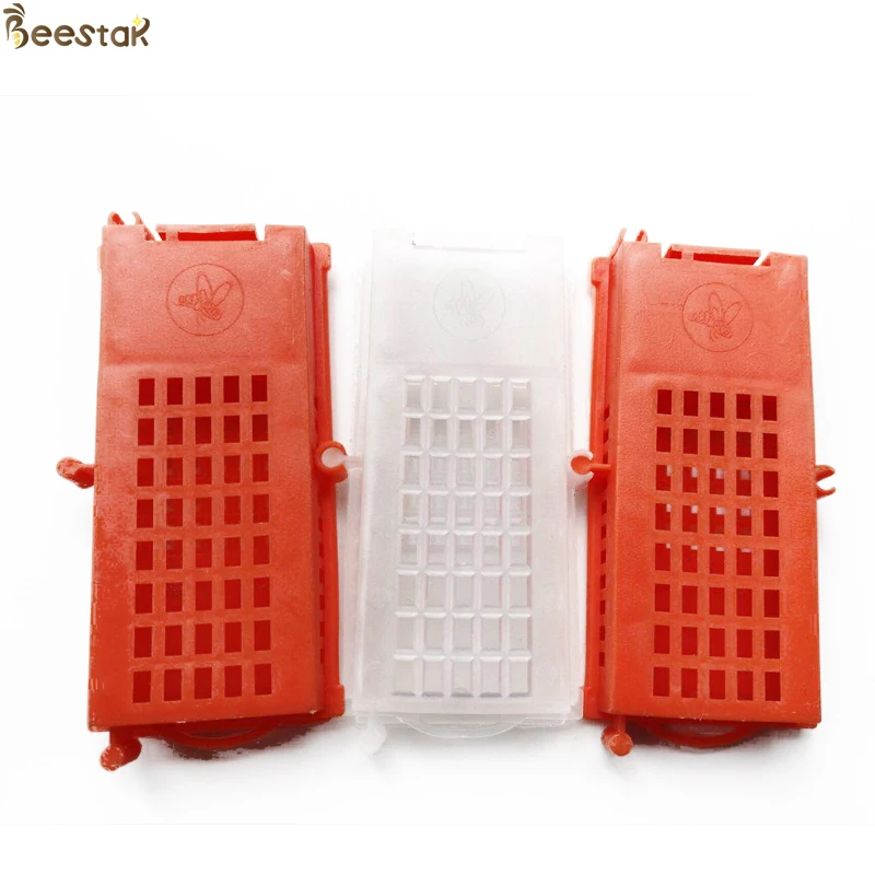Red Multifunctional Queen Cage for Bee Queen Rearing System for Beekeeper