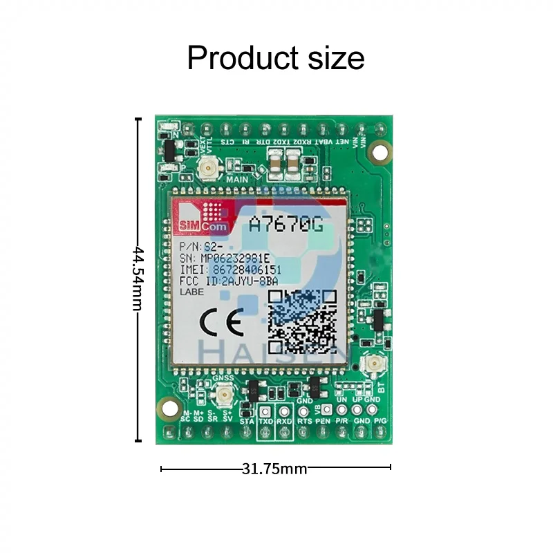 HAISEN SIMCOM A7670G-LABE Development Board - LTE Cat1+4g+2g+voice
