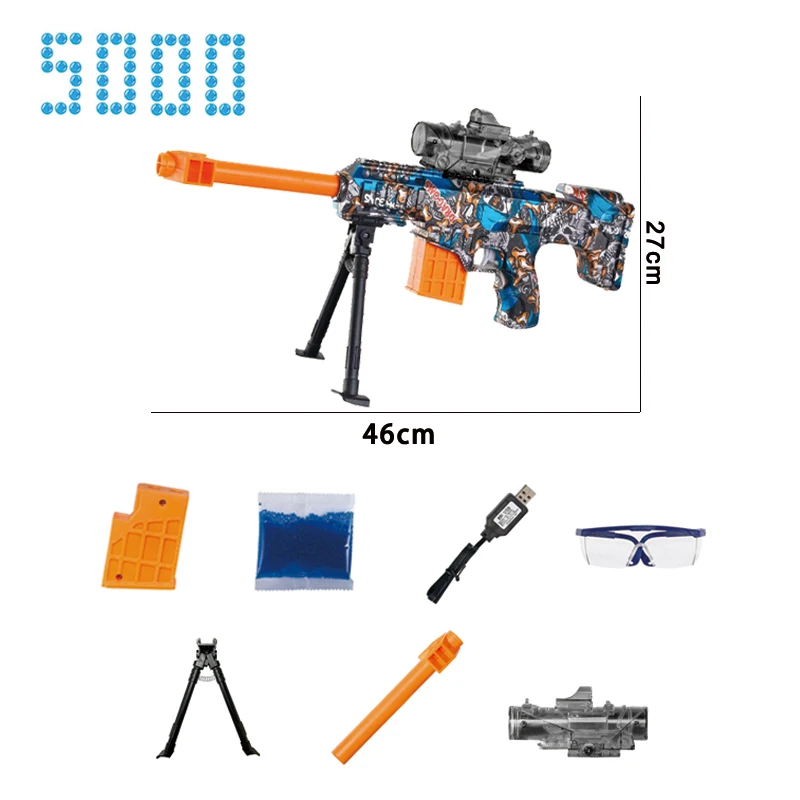 Full Auto Electric Water Bomb Gun With 5000 Water Beads Graffiti ...